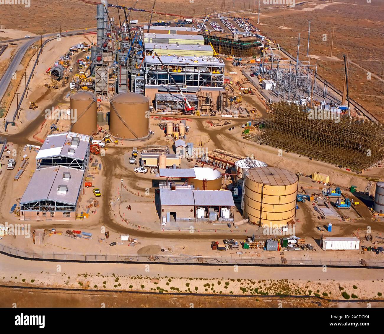 Aerial image of Electricity Generating Plant Construction Stock Photo ...