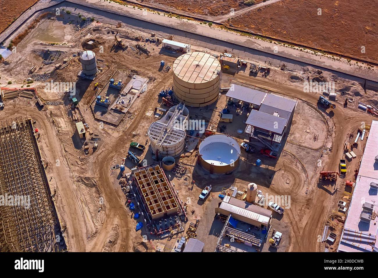Aerial image of Electricity Generating Plant Construction Stock Photo ...