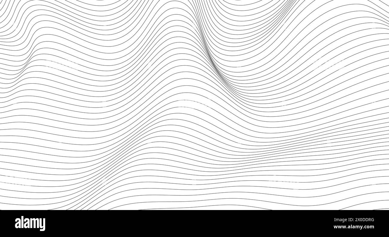 vector Illustration of the pattern of black lines on white background ...