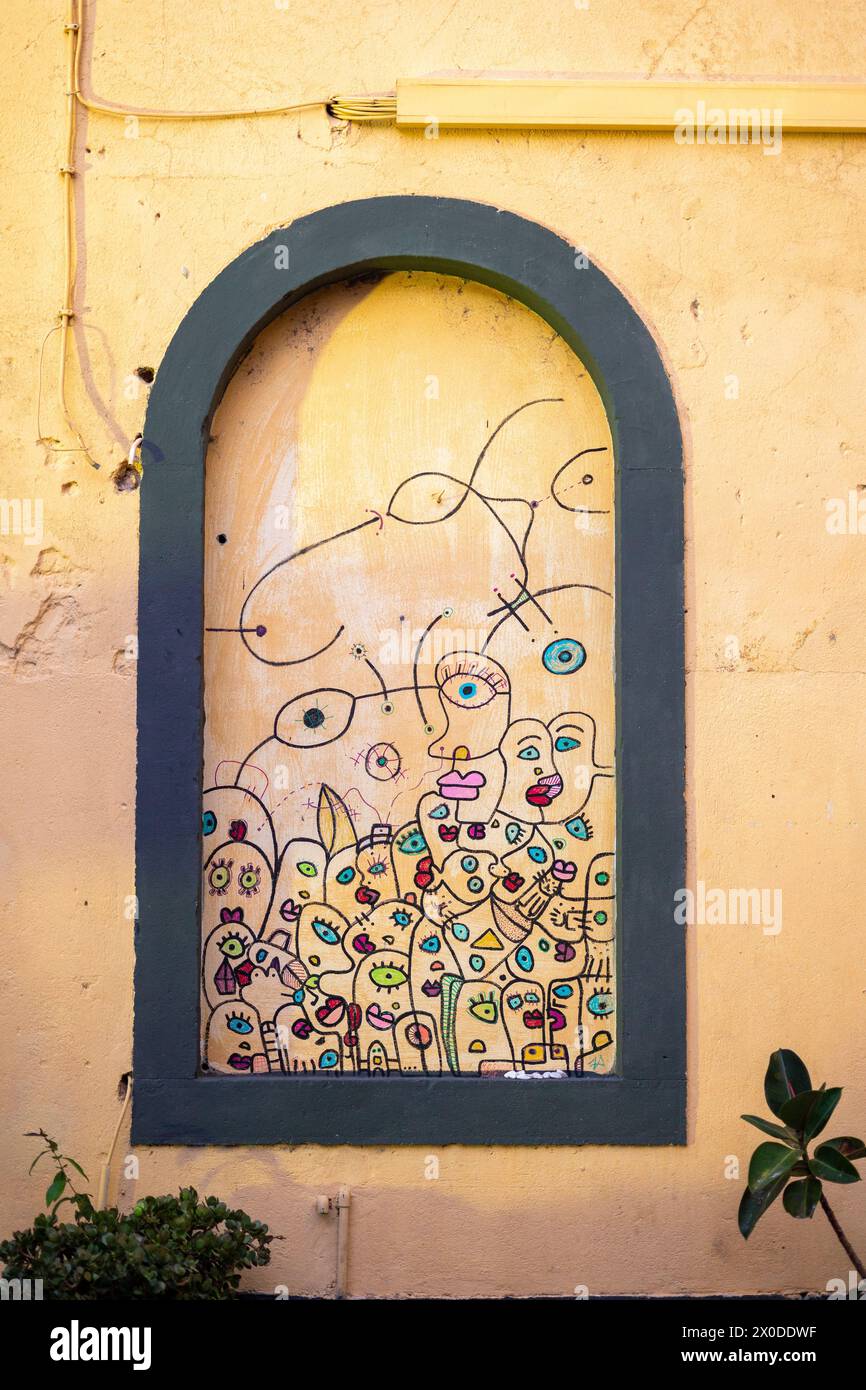 FARO, PORTUGAL: 7th SEPTEMBER, 2023 - Abstract doodle contemporary art ...