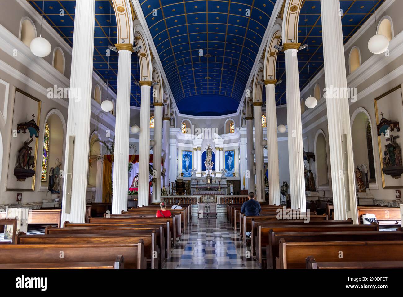 Interior of Our lady of Soltitude catholic church in baroque style the ...