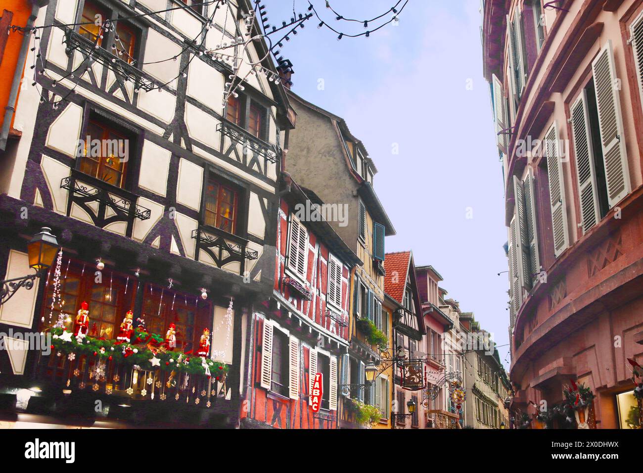Colmar, France - December 21, 2023: Buildings in the old town Stock ...