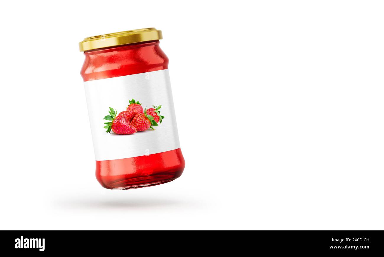 Jam label design template Cut Out Stock Images & Pictures - Alamy