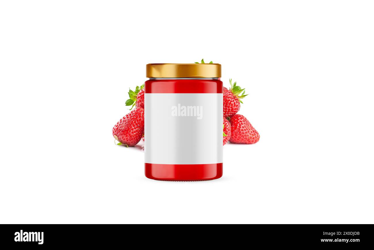 Jam label design template Cut Out Stock Images & Pictures - Alamy