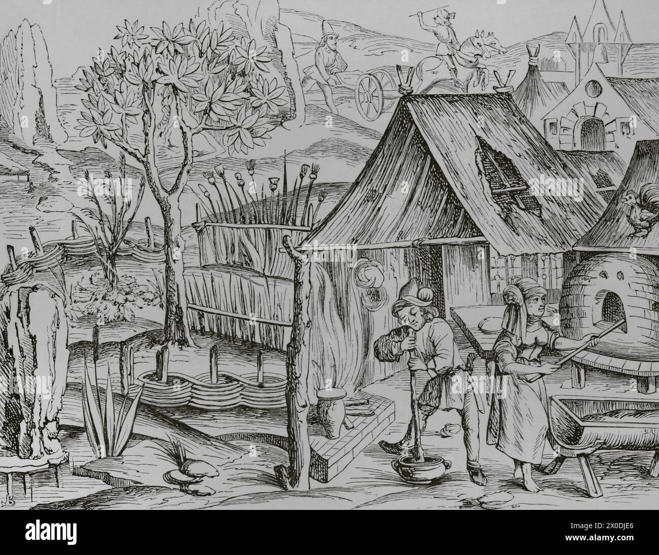 Cultivation of grain for use of the peasants, and making barley and oat ...