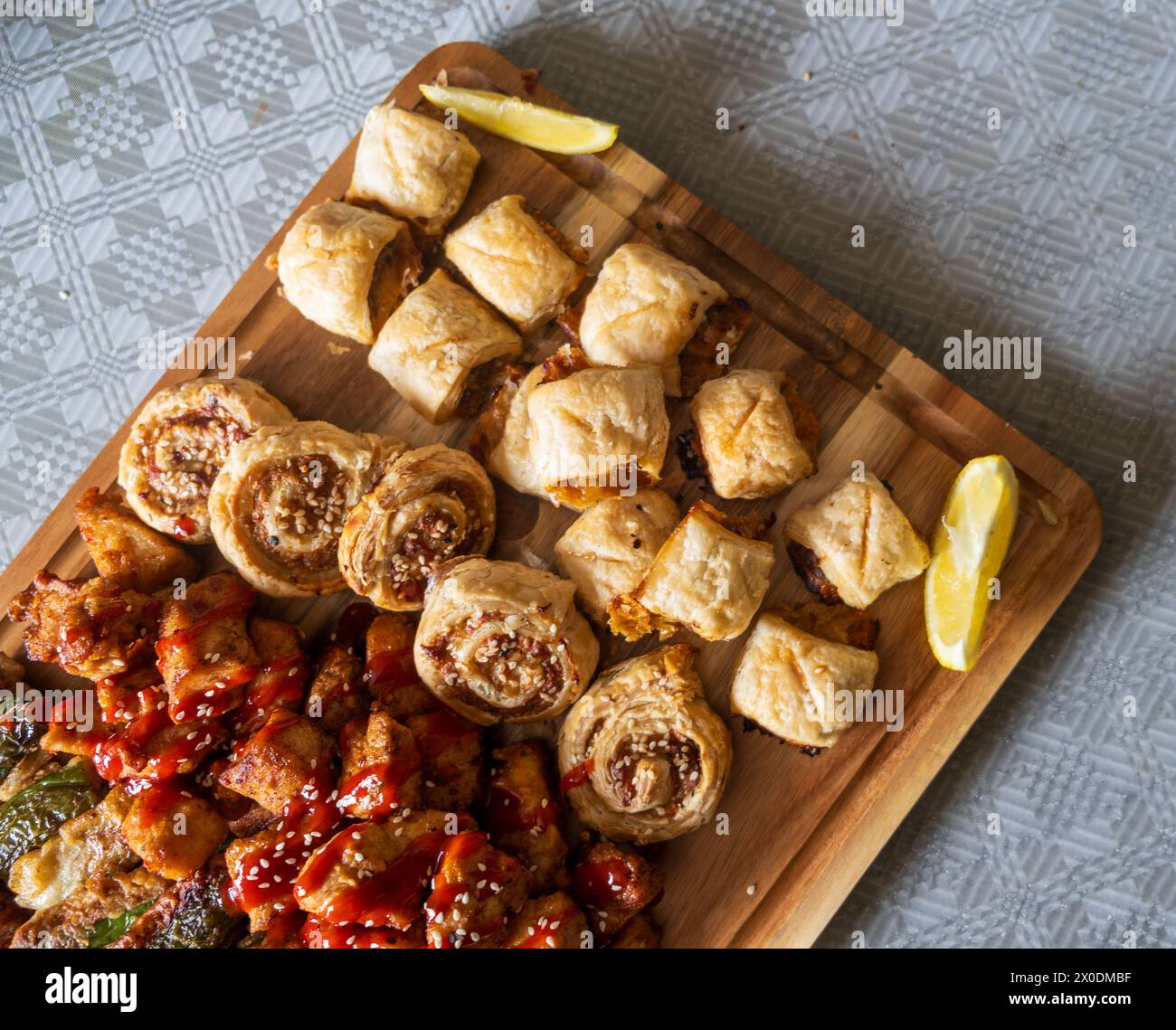 Chef's Special Chicken Delights Homemade Platter Stock Photo - Alamy