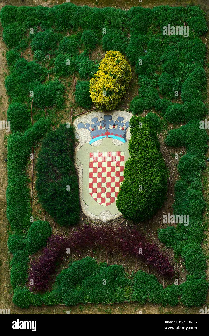 Heraldic coat of arms of Tarragona, created with brightly colored ...