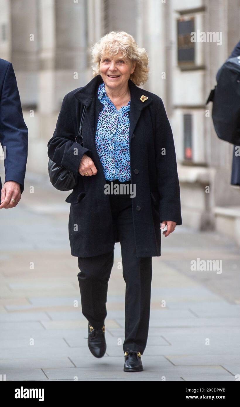 London, England, UK. 11th Apr, 2024. Former subpostmistress JO HAMILTON ...