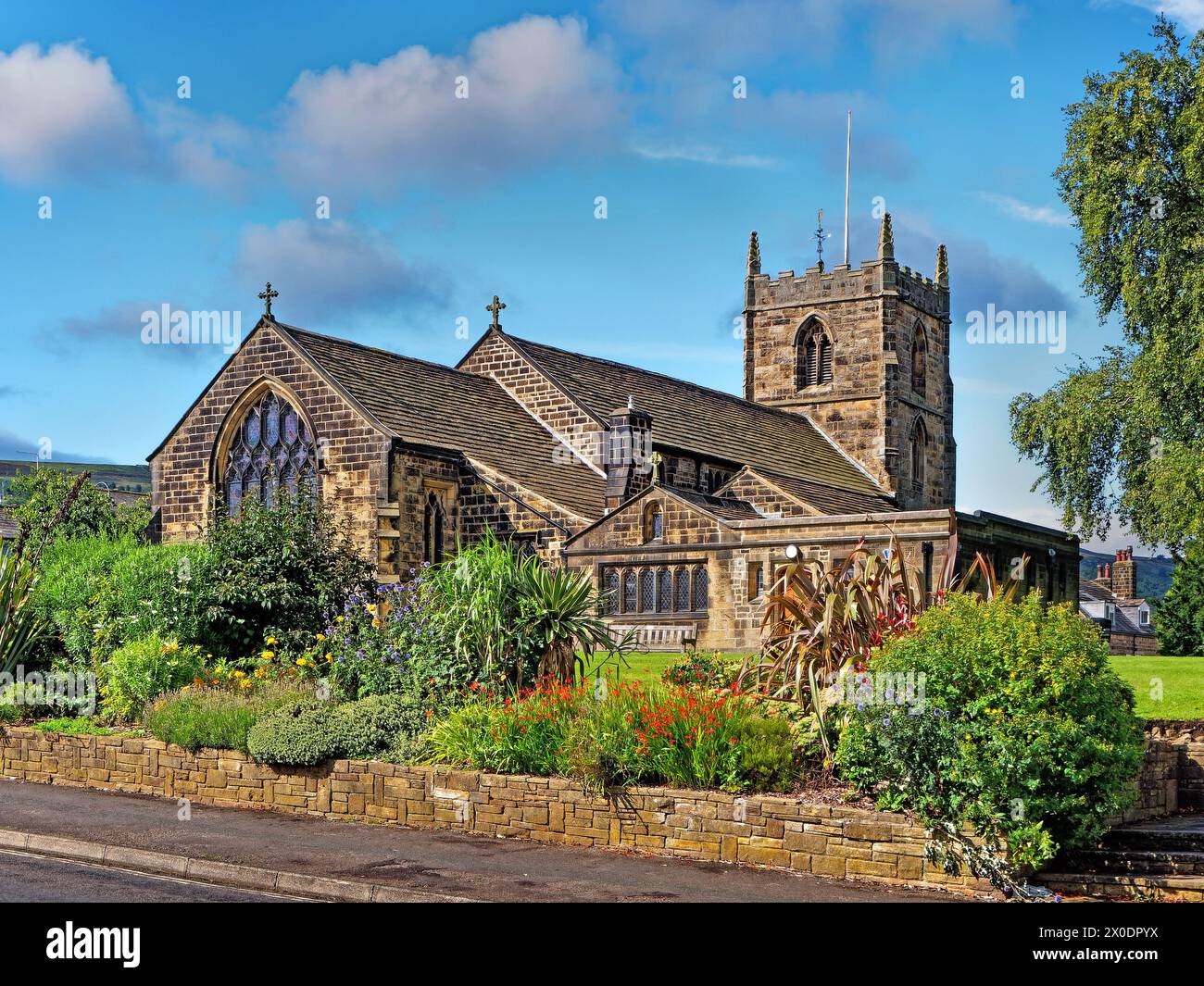 UK, West Yorkshire, Ilkley, All Saints Parish Church Stock Photo - Alamy