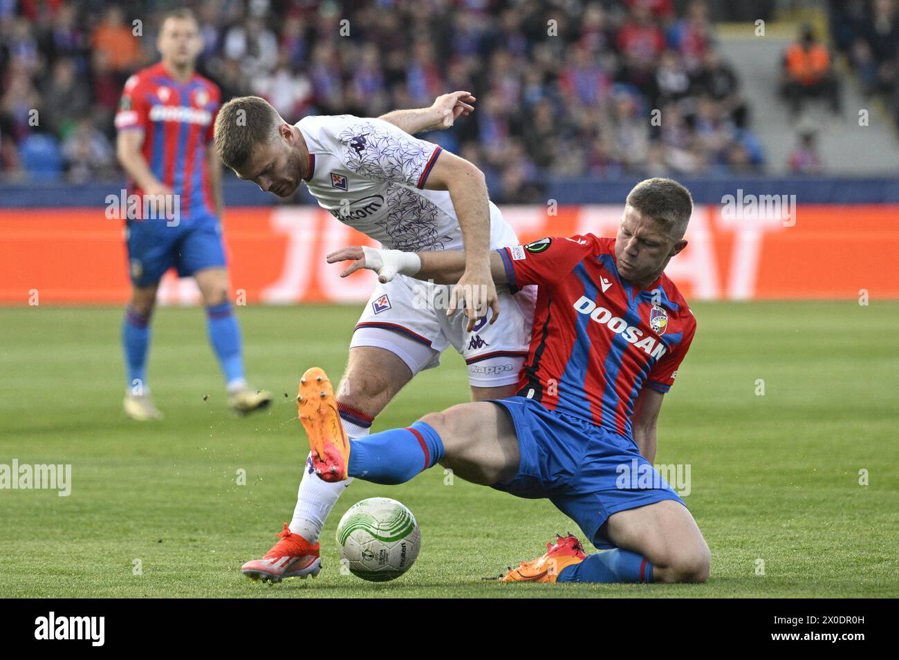 Pilsen, Czech Republic. 11th Apr, 2024. From left Lucas Beltran of ...