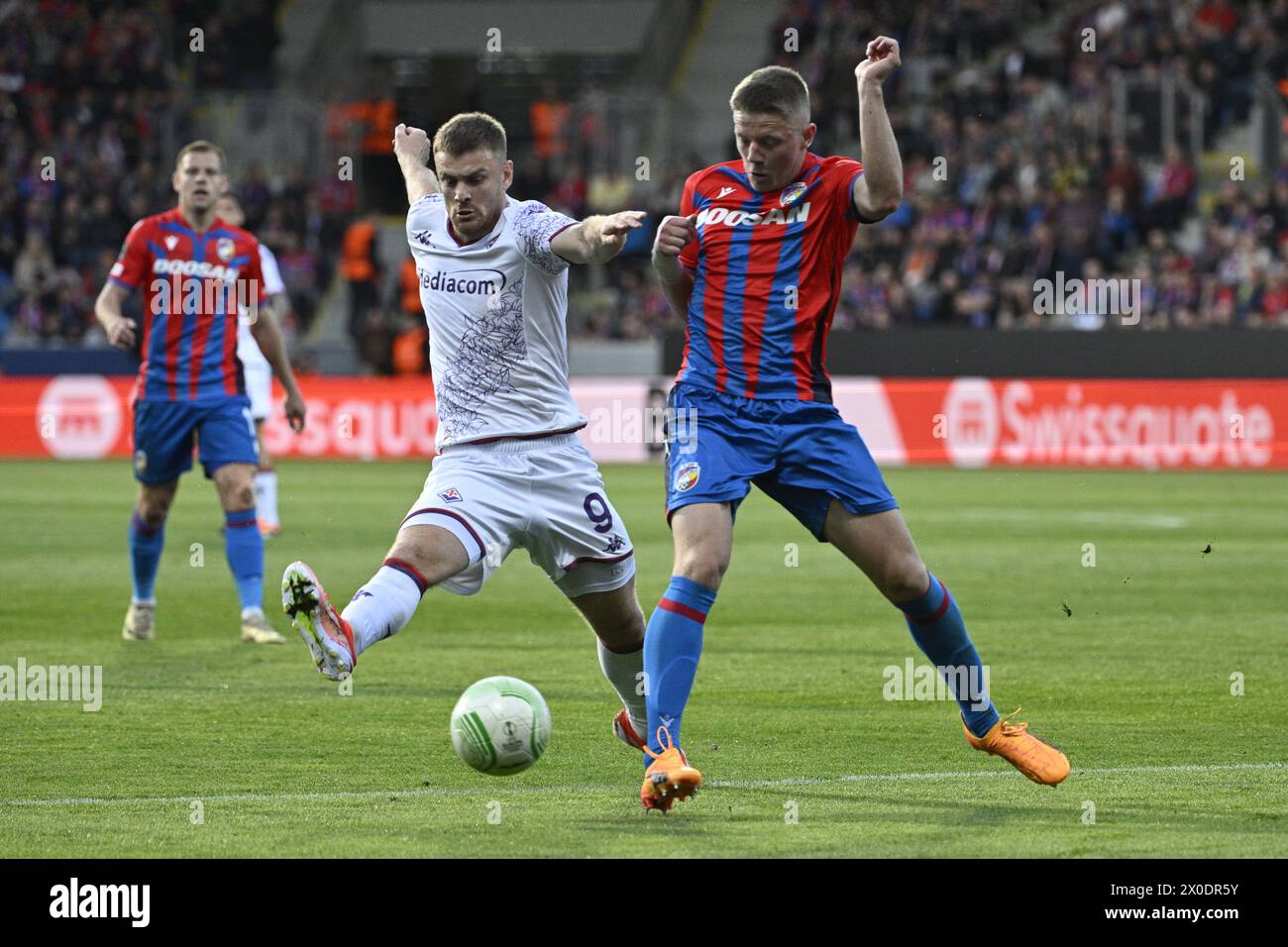 Pilsen, Czech Republic. 11th Apr, 2024. From left Lucas Beltran of ...