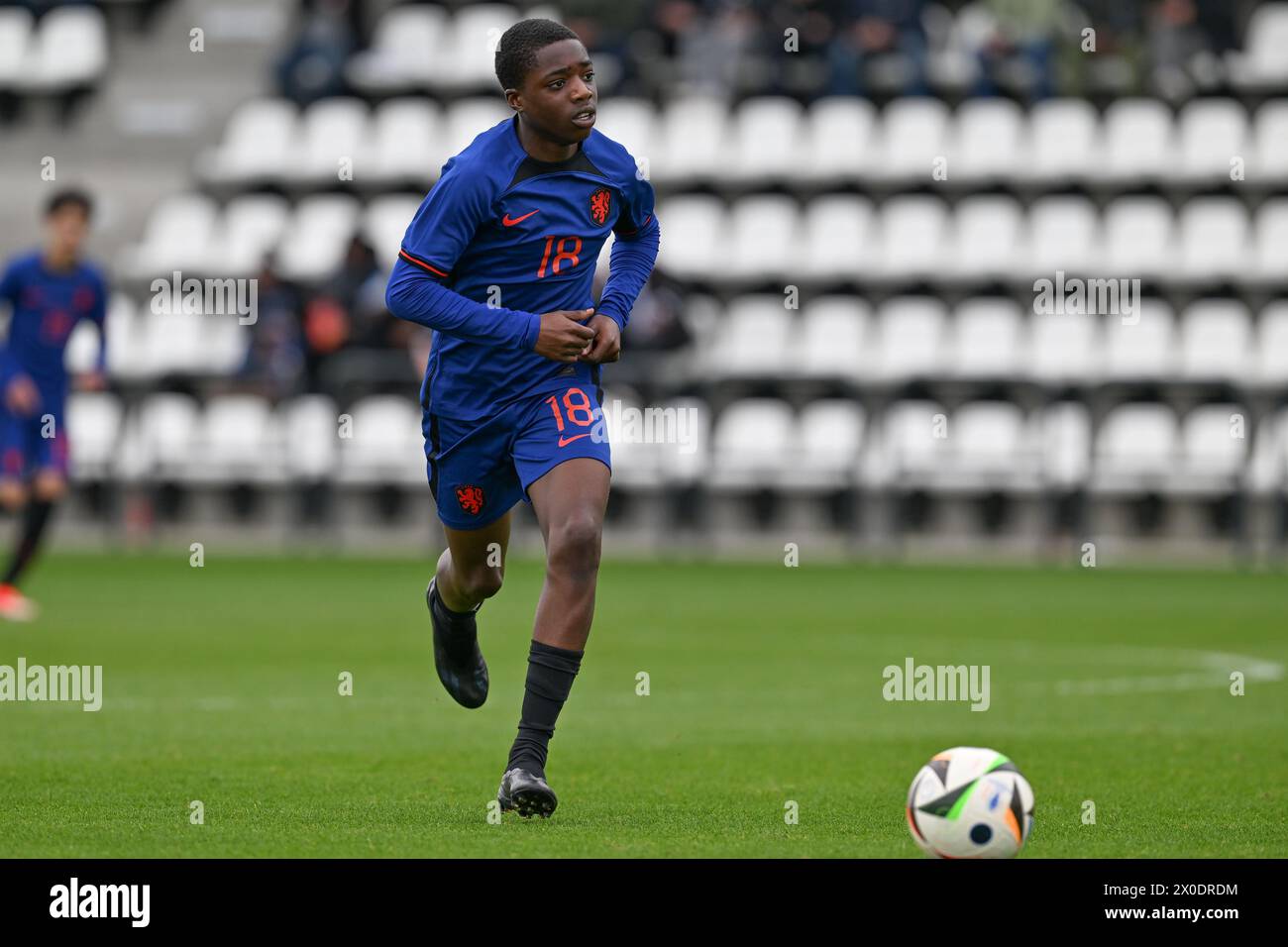 Pharell Nash (18) of The Netherlands pictured during a friendly soccer game between the national ...