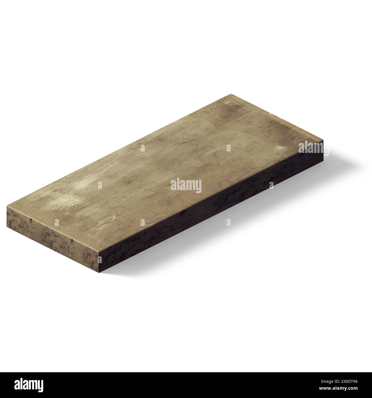 Creative concept isometric wooden block isolated against plain ...