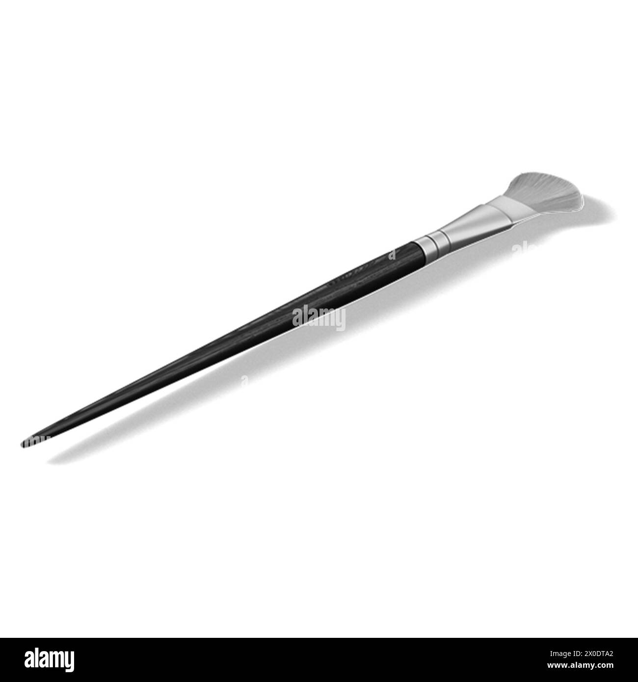 Creative concept isometric diverse brush isolated against plain ...