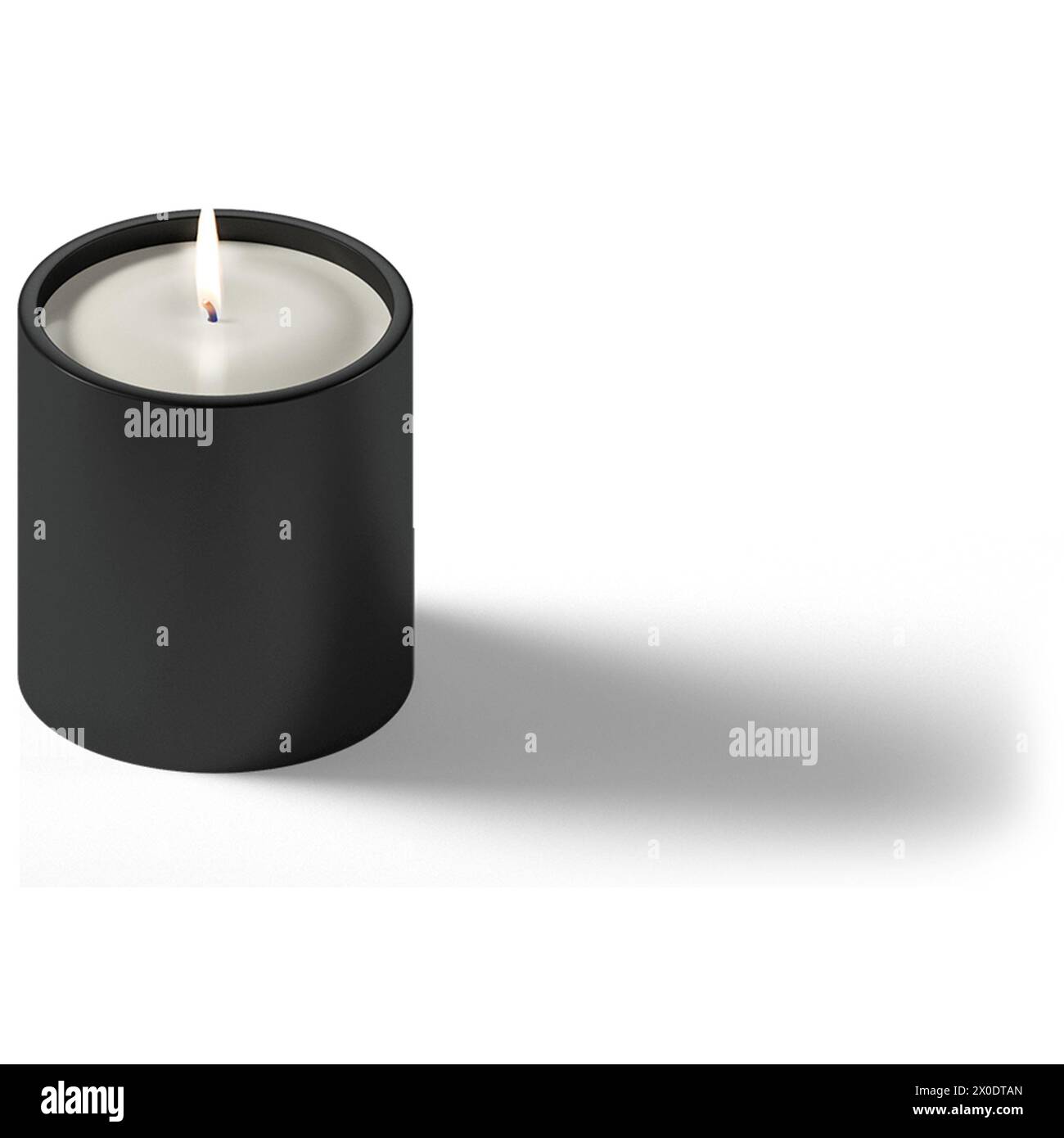 Creative concept isometric candle isolated against plain background ...