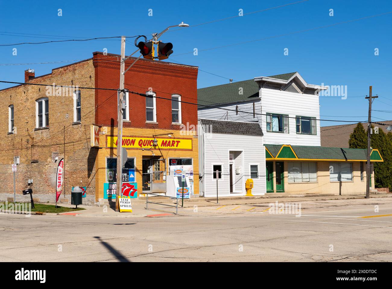 Union, Illinois - United States - April 8th, 2024: Downtown building ...