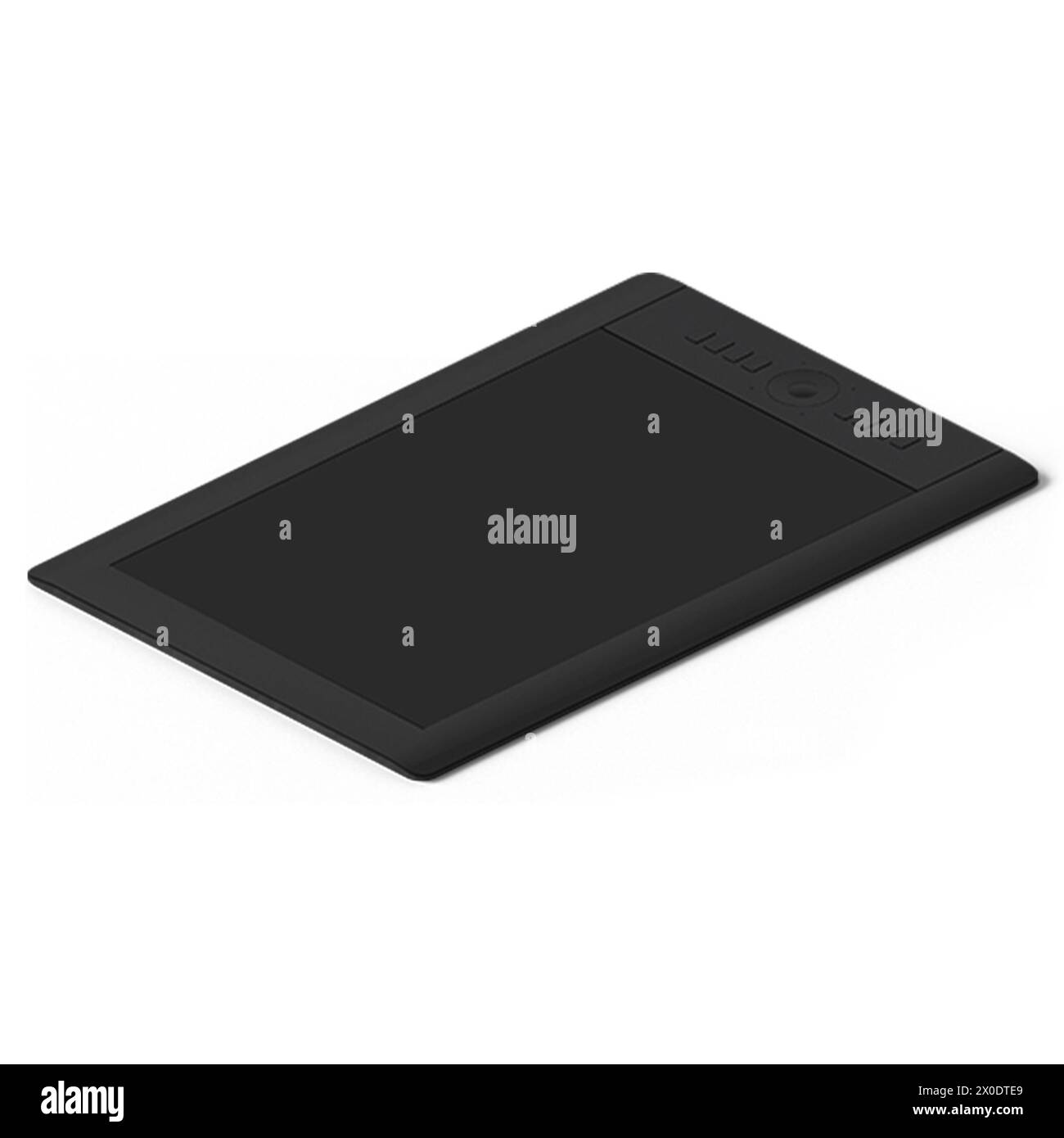 Creative concept isometric pen tablet isolated against plain background ...