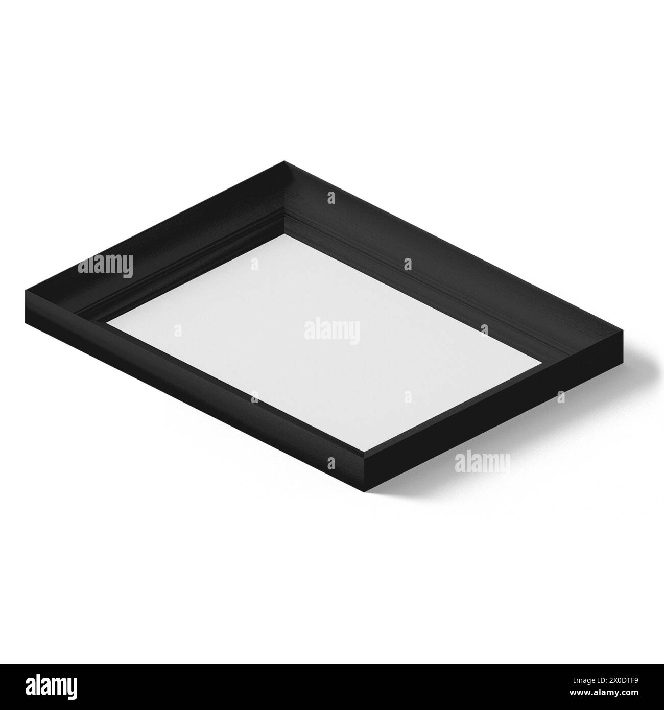 Creative concept isometric photo frame isolated against plain ...