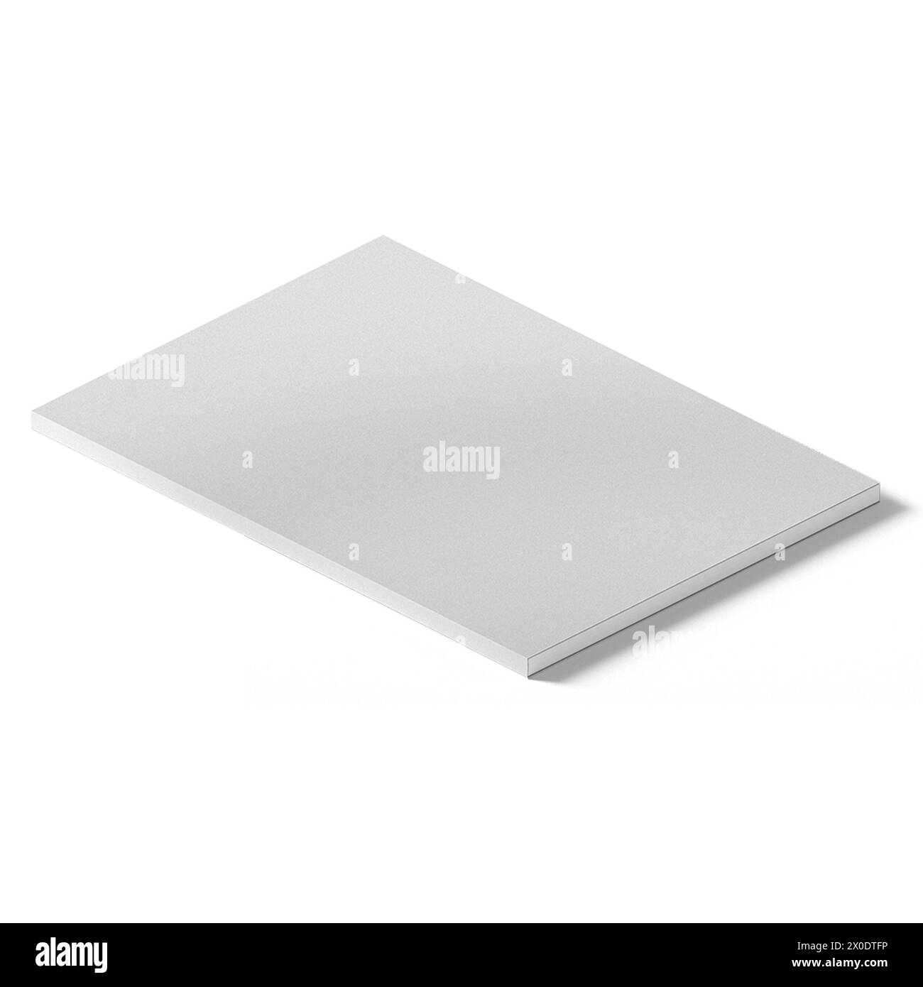 Creative concept isometric blank magazine isolated against plain ...