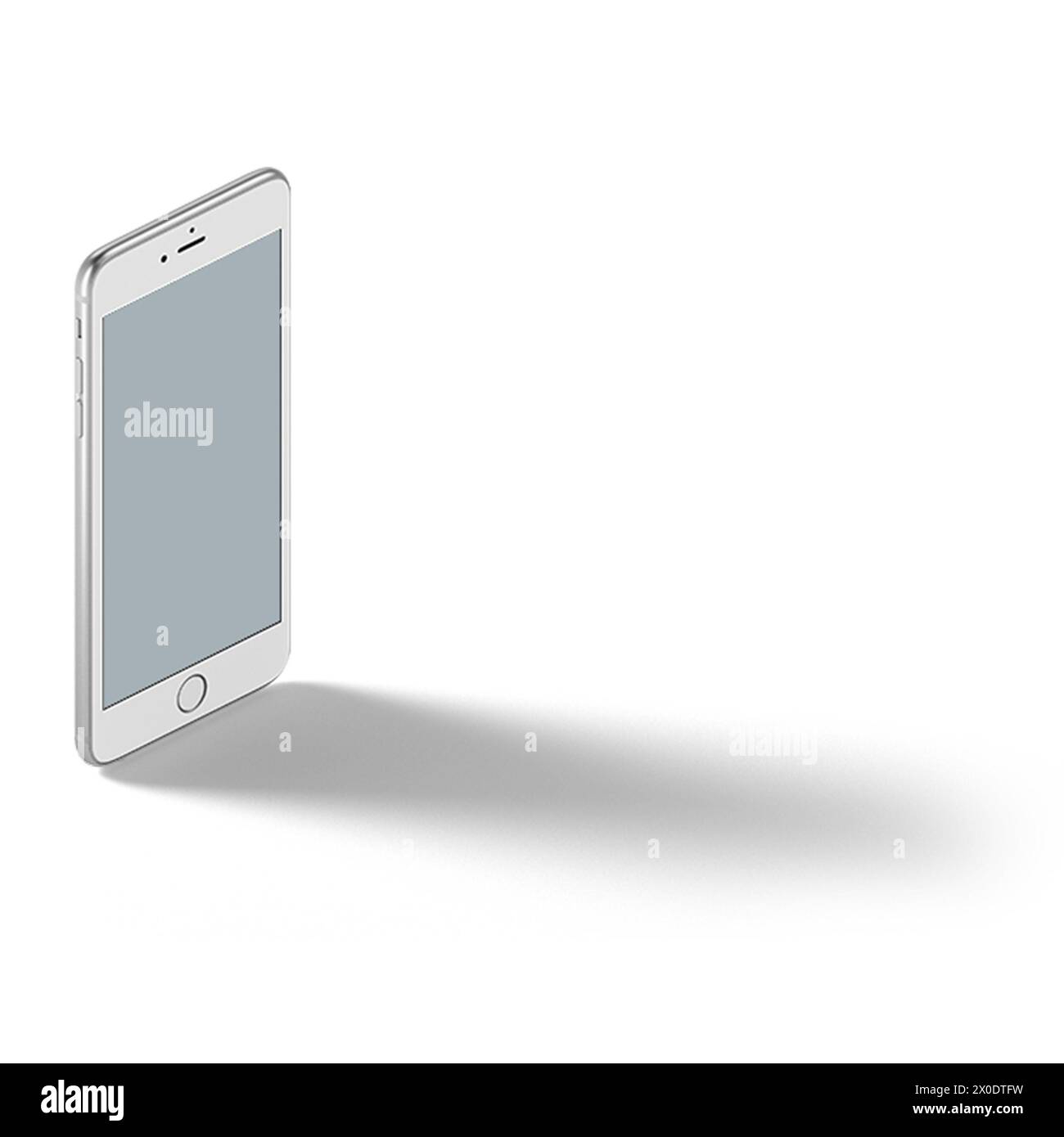 Creative concept isometric smartphone isolated against plain background ...