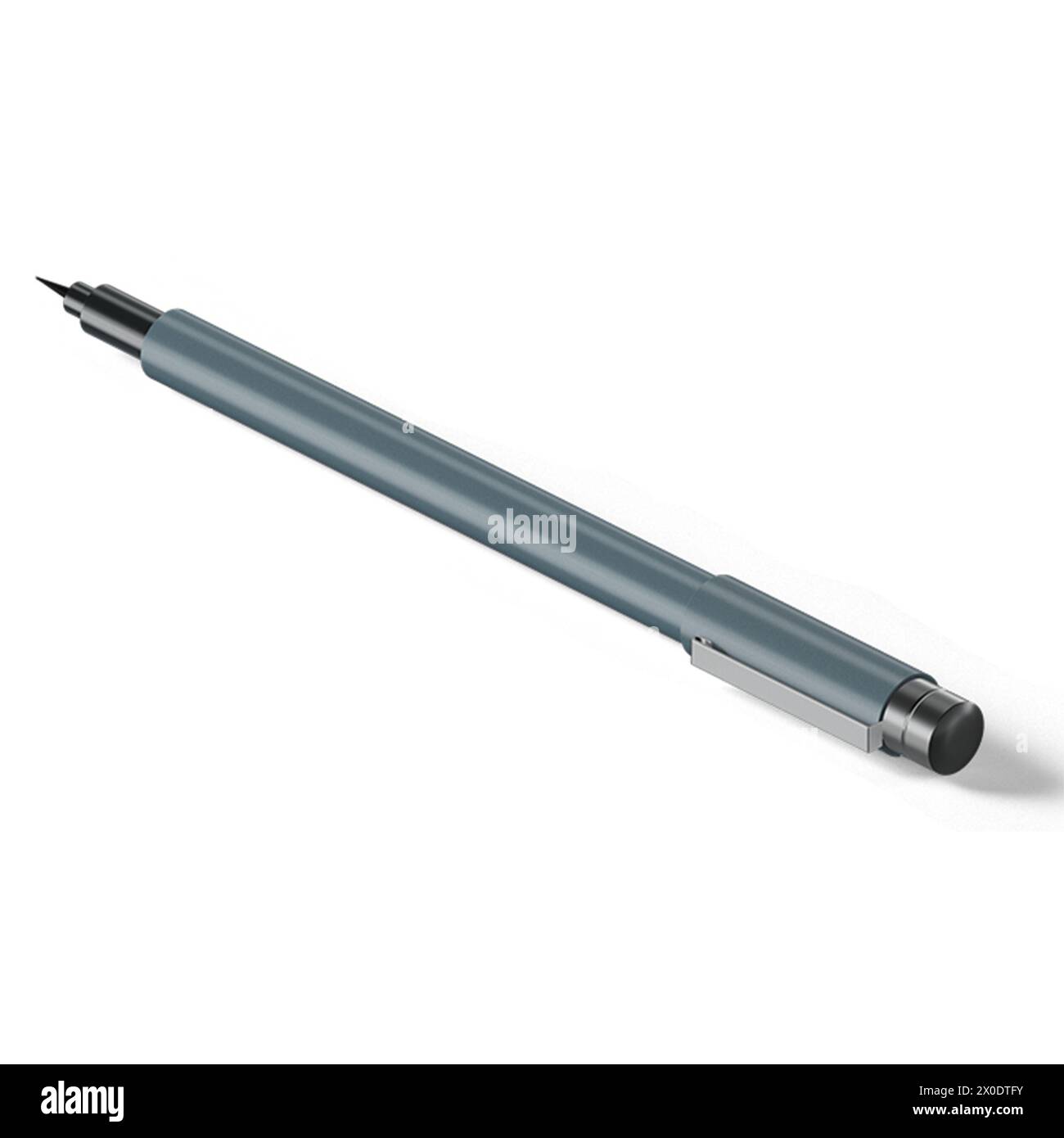 Creative concept isometric diverse pen isolated against plain ...