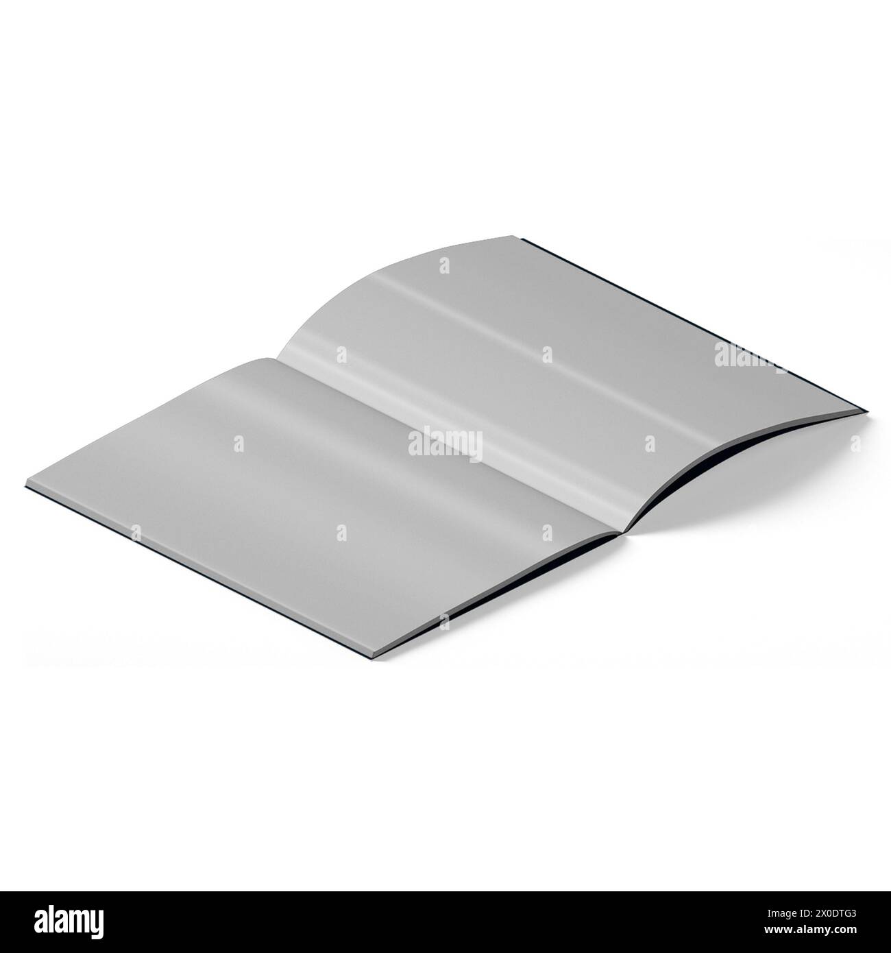 Creative concept isometric blank magazine isolated against plain ...