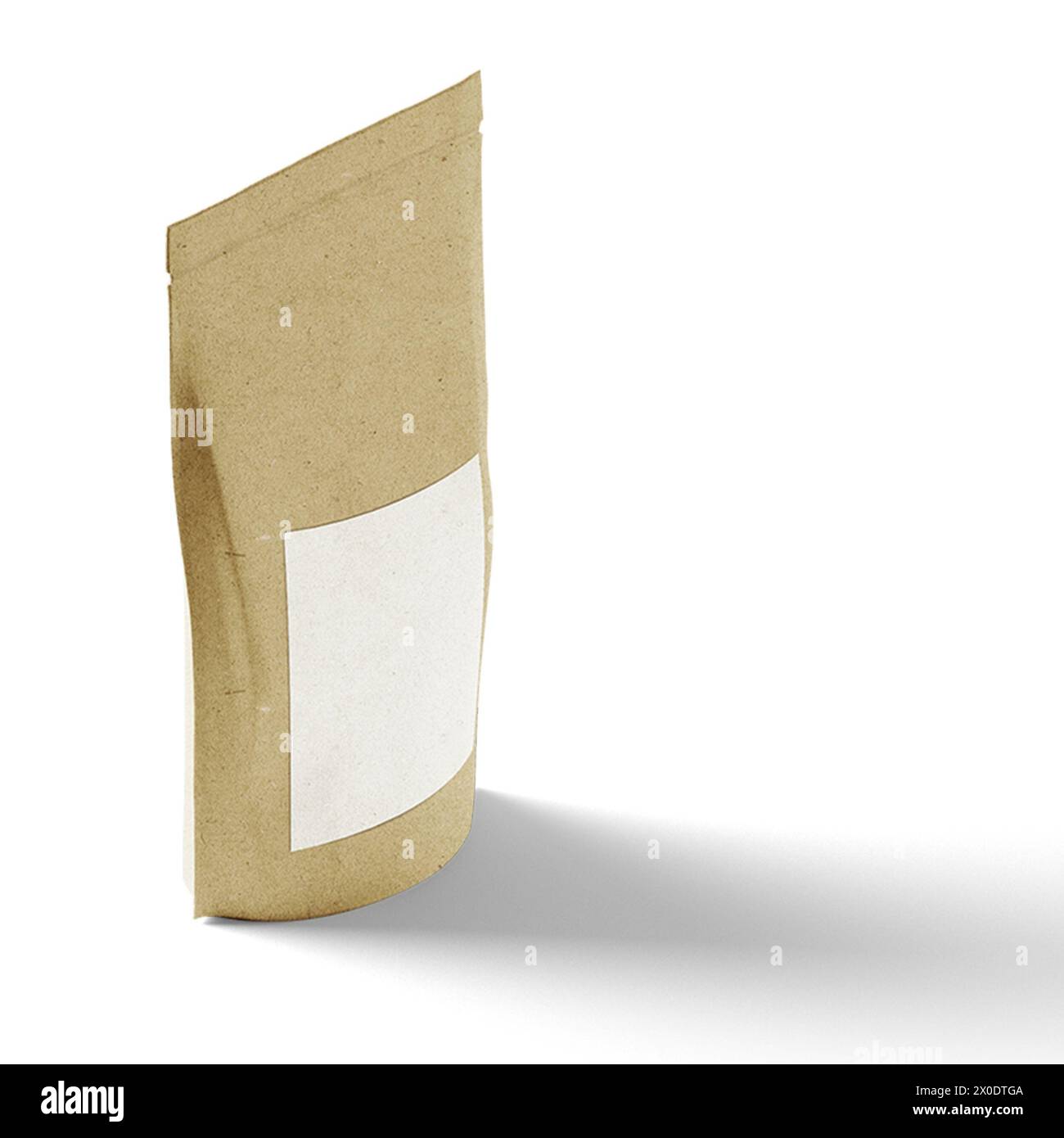 Creative concept isometric doypack craft isolated against plain ...