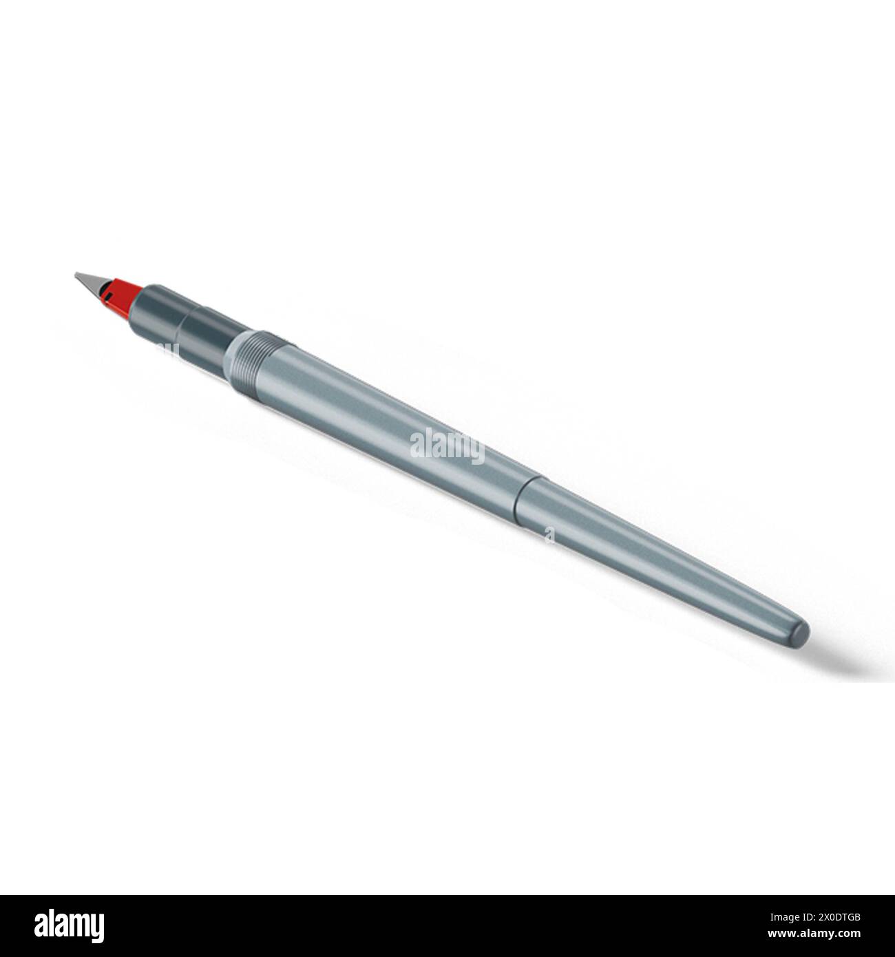 Creative concept isometric diverse pen isolated against plain ...