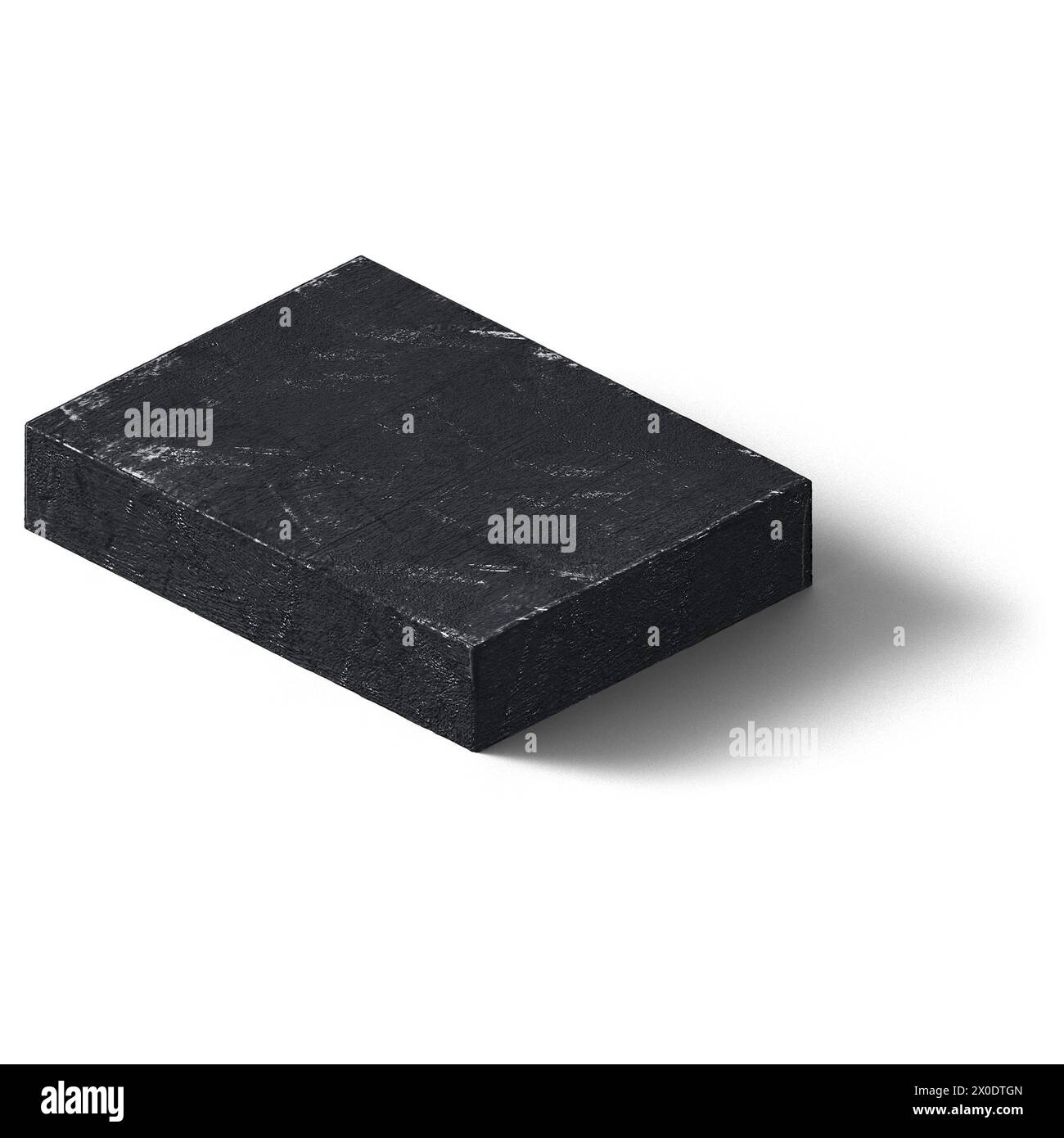 Creative concept isometric metal block isolated against plain ...