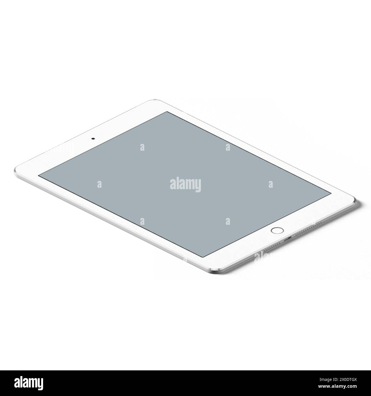 Creative concept isometric tablet isolated against plain background ...