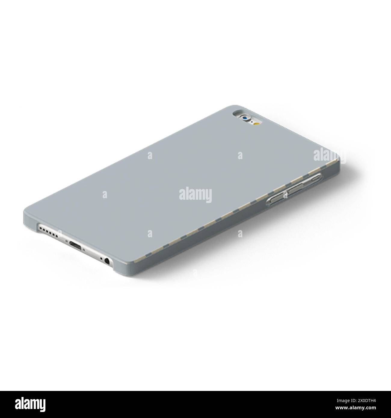 Creative concept isometric smartphone isolated against plain background ...