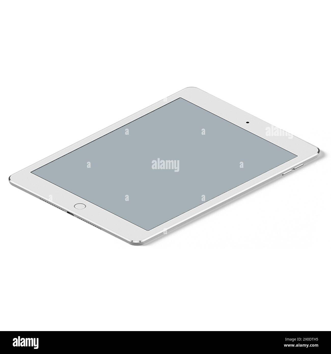Creative concept isometric tablet isolated against plain background ...