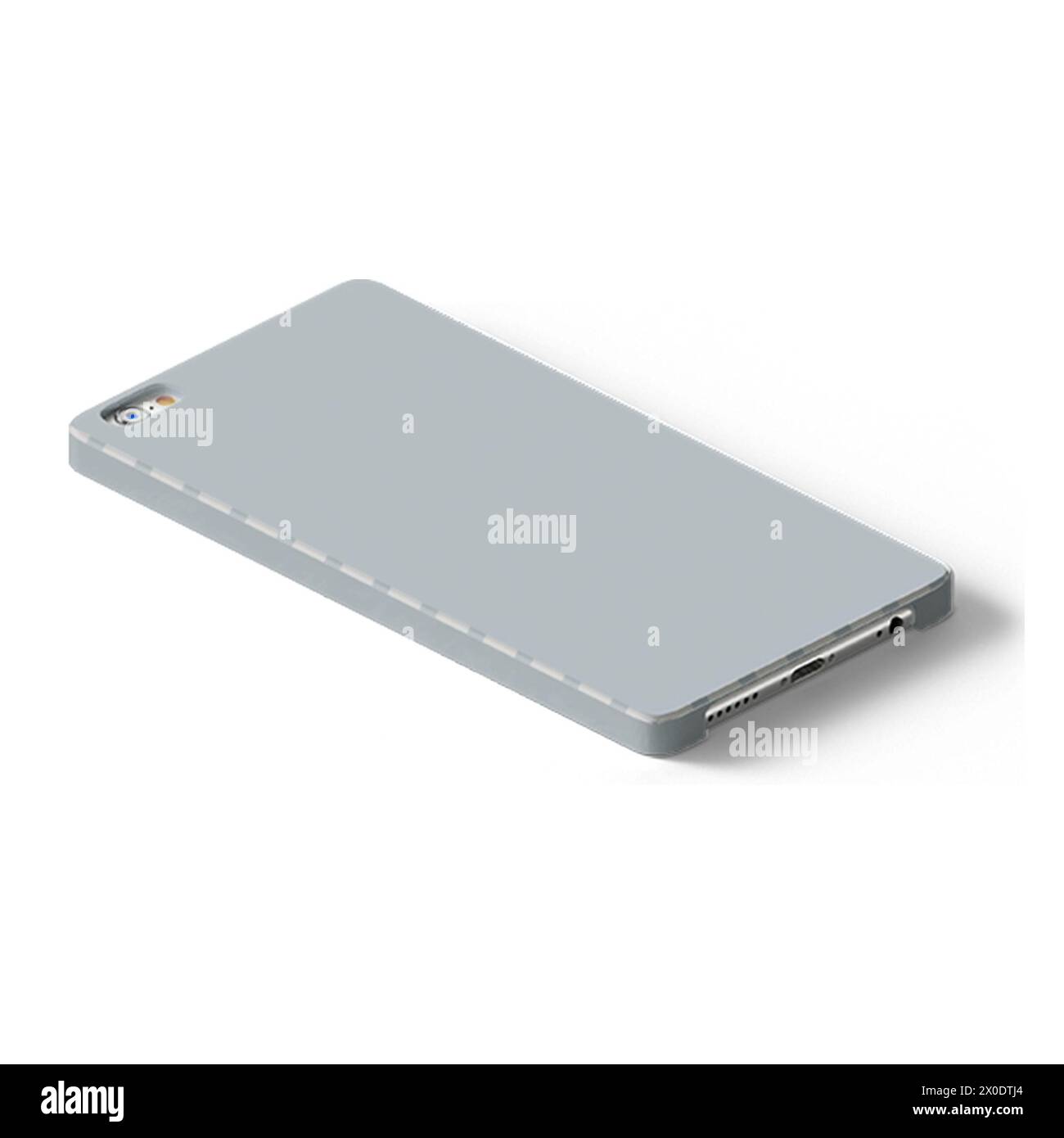 Creative concept isometric smartphone isolated against plain background ...