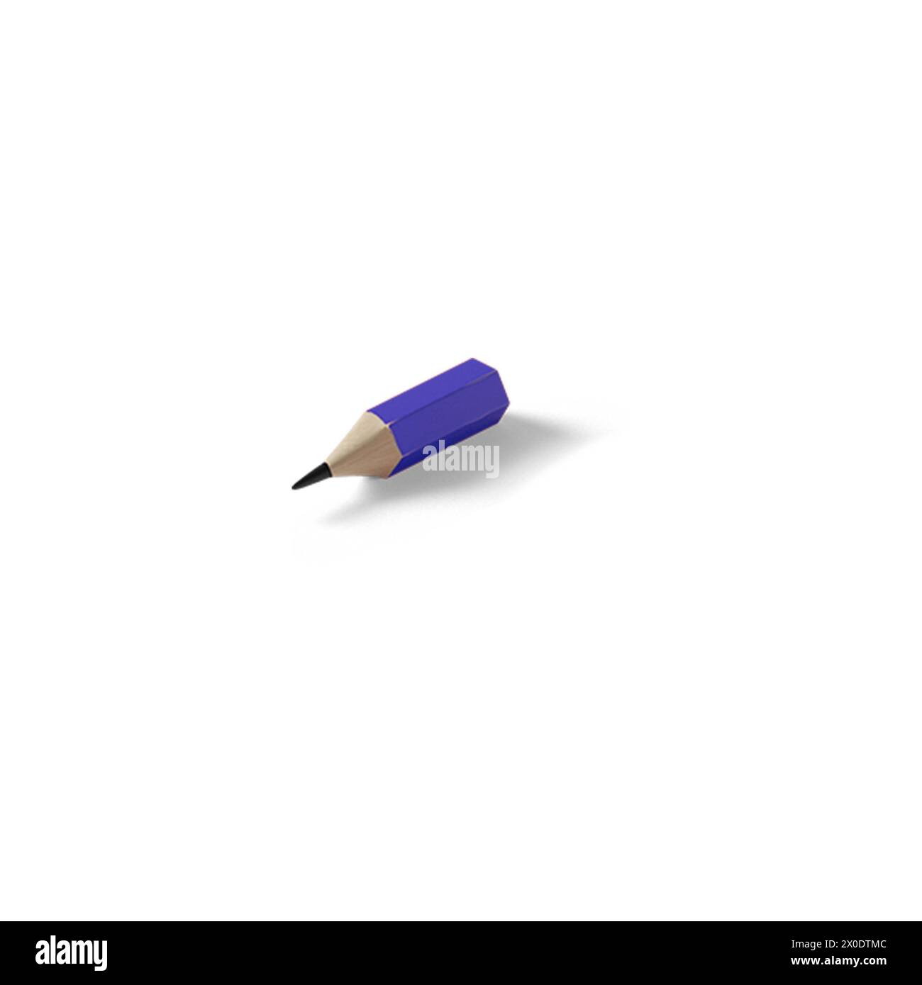 Creative concept isometric various pencil isolated against plain ...