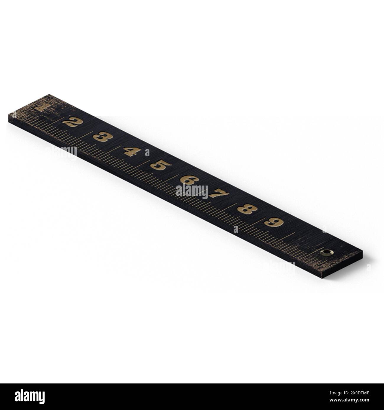 Creative concept isometric ruler isolated against plain background ...