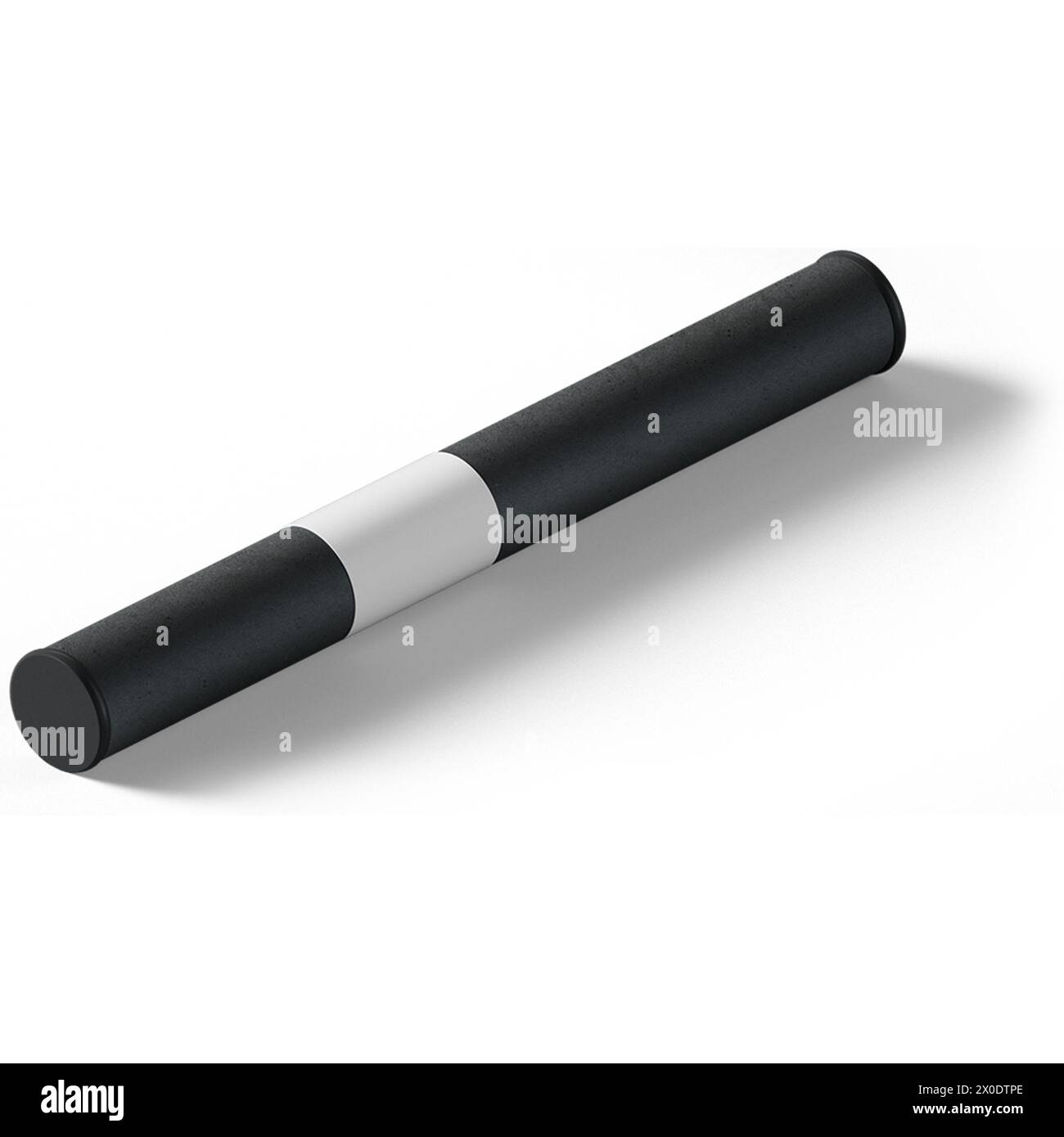 Creative concept isometric paper tube isolated against plain background ...