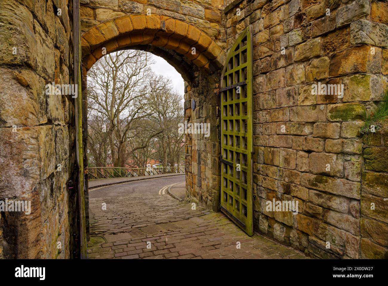 Scarborough Castle Gateway, England Stock Photo - Alamy