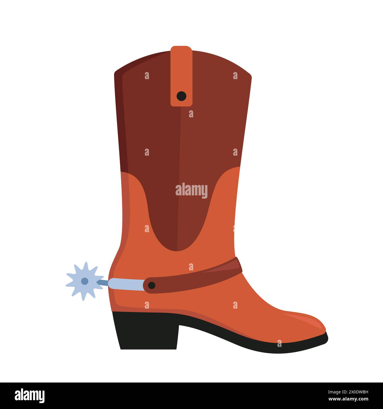 Cowboy boot icon isolated on white background. Vector illustration ...