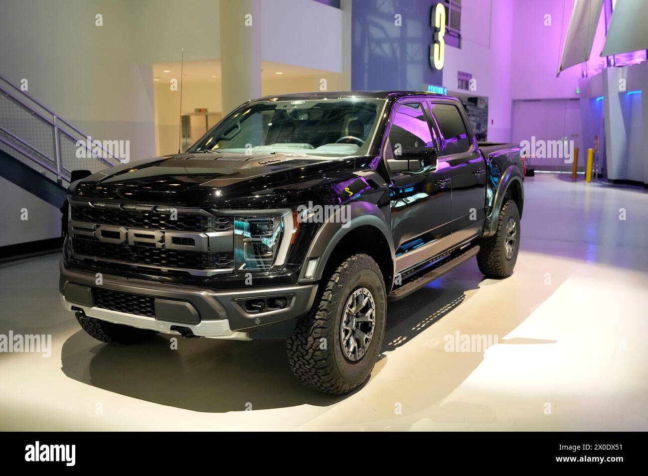 The 2024 Ford F-150 truck is displayed at the Dearborn Truck Plant ...