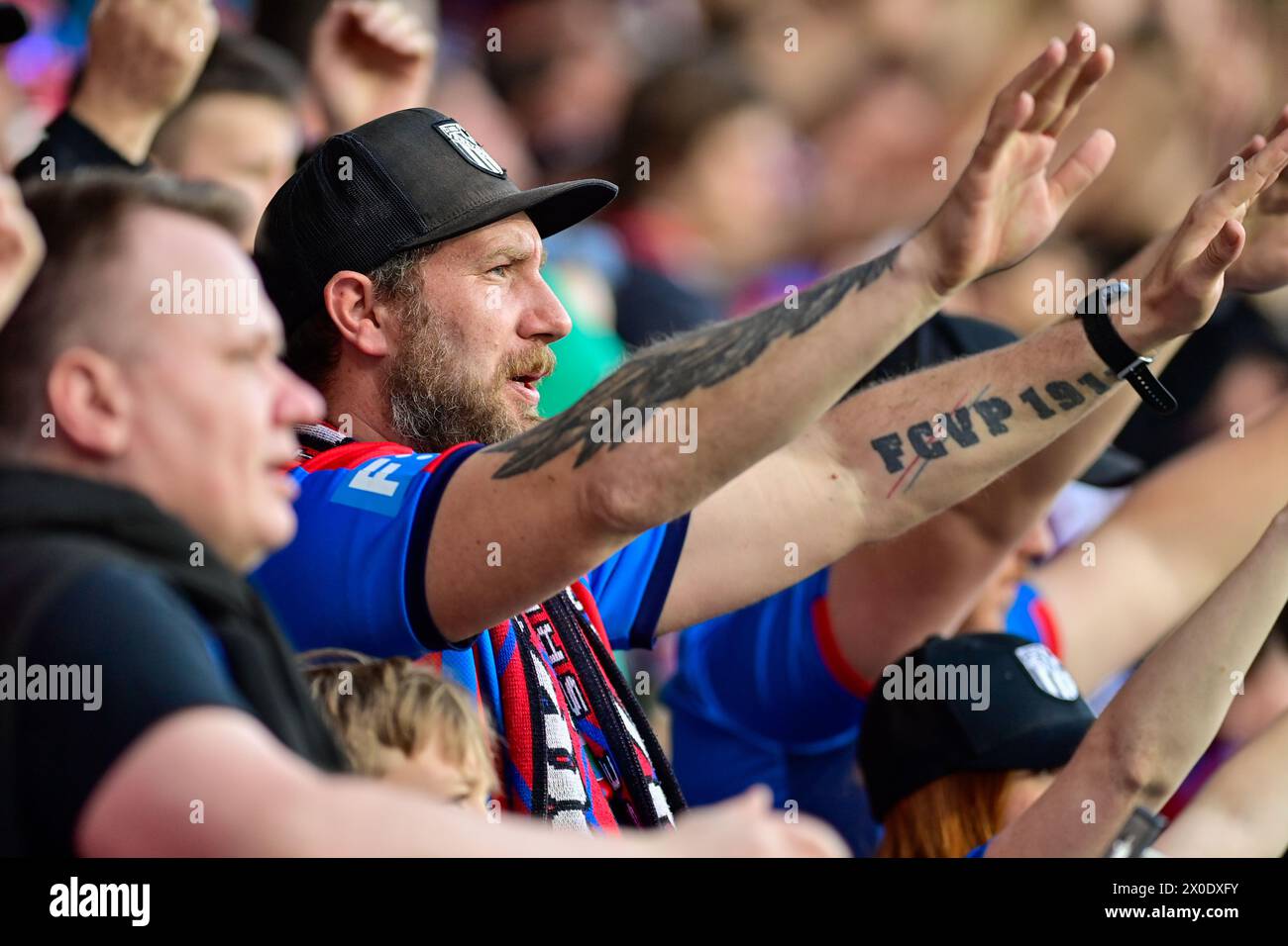 Pilsen, Czech Republic. 11th Apr, 2024. Fans of FK Viktoria Pilsen in ...