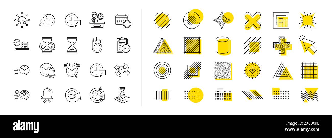 Time line icons. Set of Calendar, Time management and Delivery. Design ...