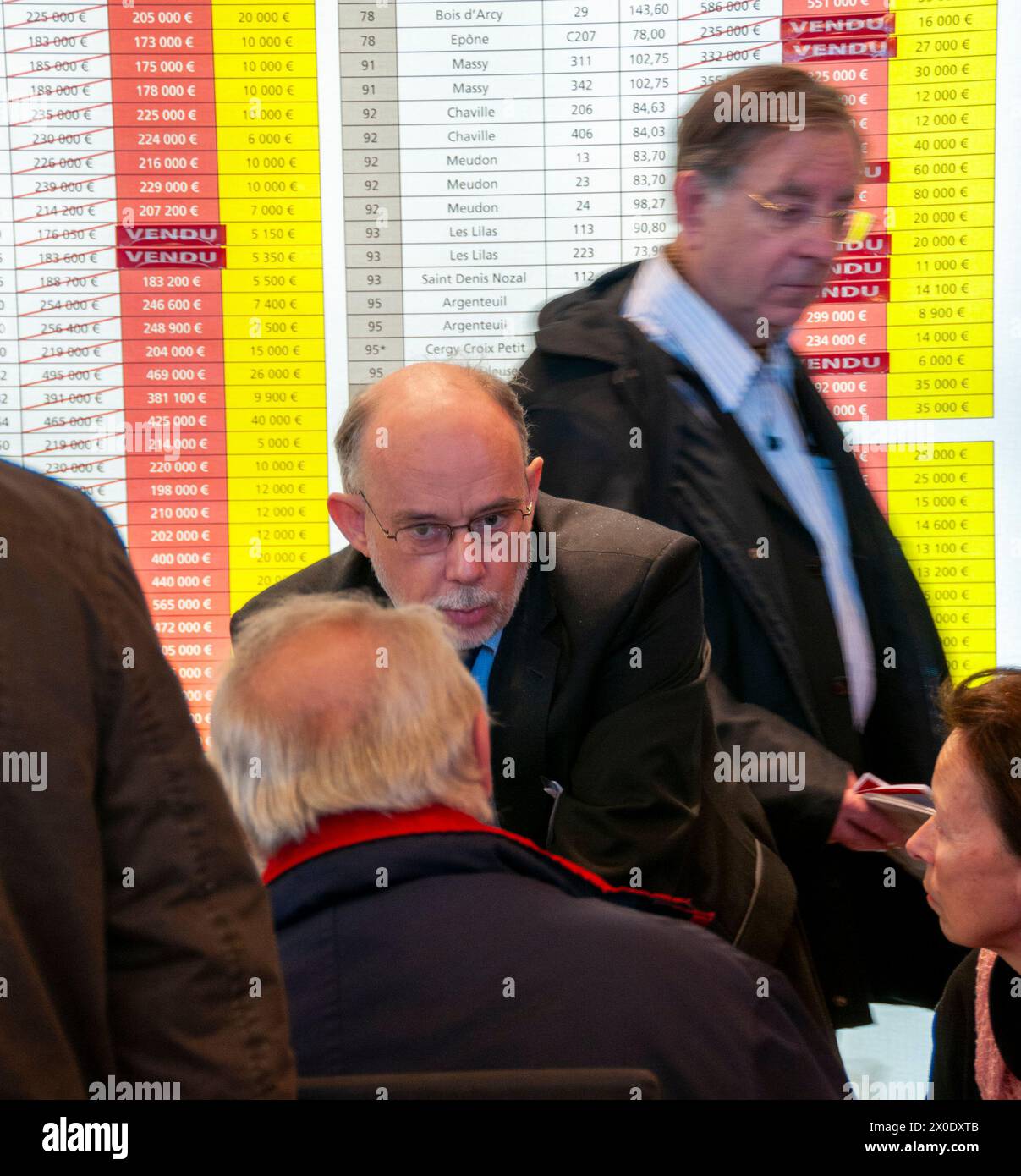 Paris, France - Senior Man Working, Sales, Interior View of Paris Real ...