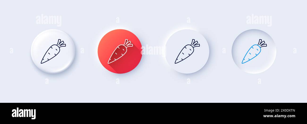Carrot line icon. Vegetable food sign. Line icons. Vector Stock Vector ...