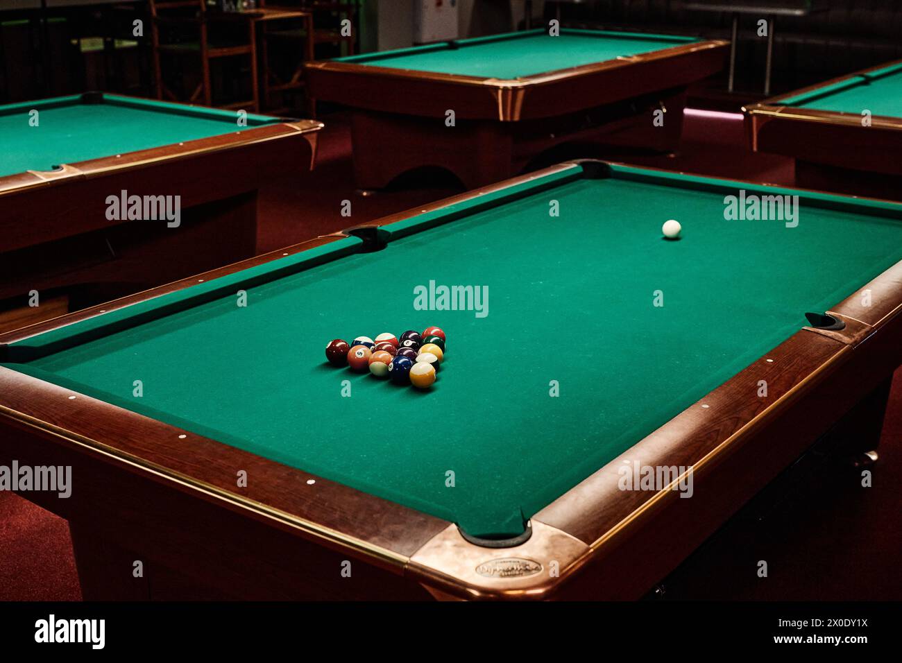 Pool table in empty nightclub hi-res stock photography and images - Alamy