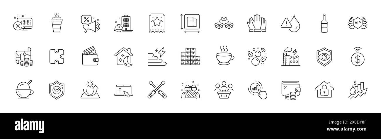 Debit card, Wallet and Waterproof line icons. For web app, printing. Line icons. Vector Stock ...