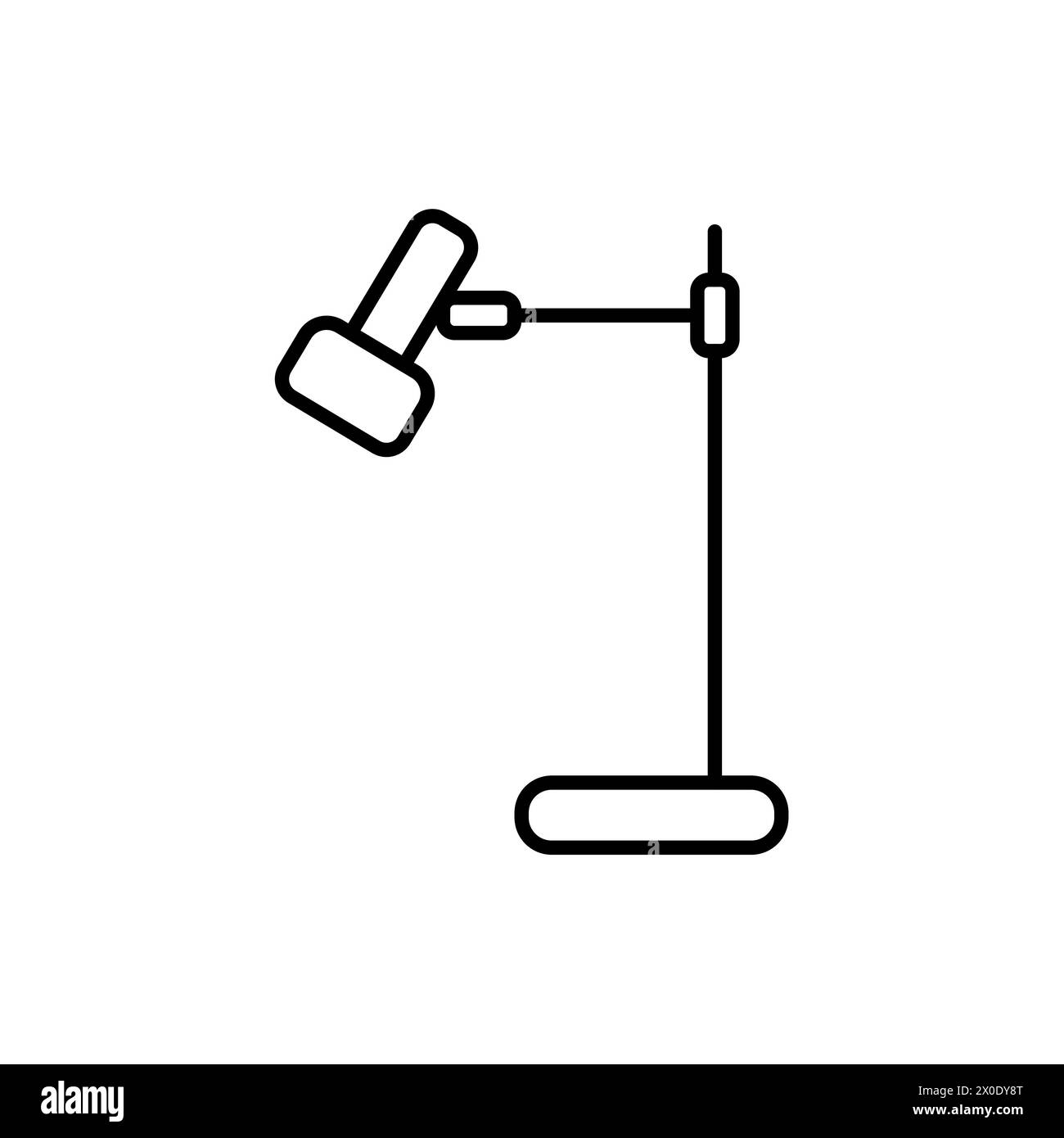 Lamp Linear Style Vector Editable Icon Simple Outline Logo Of A Room