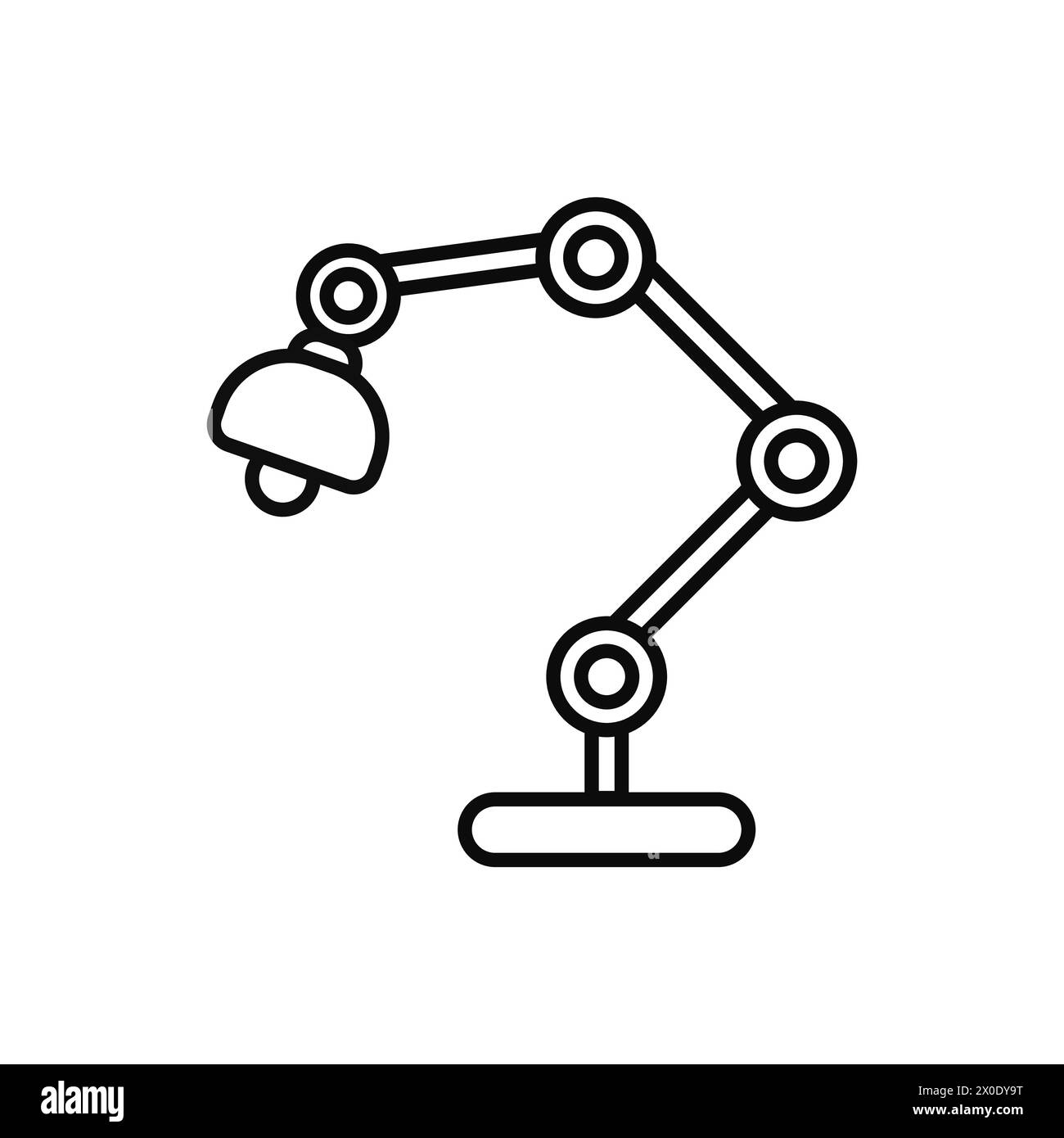 Lamp Linear Style Vector Editable Icon Simple Outline Logo Of A Room
