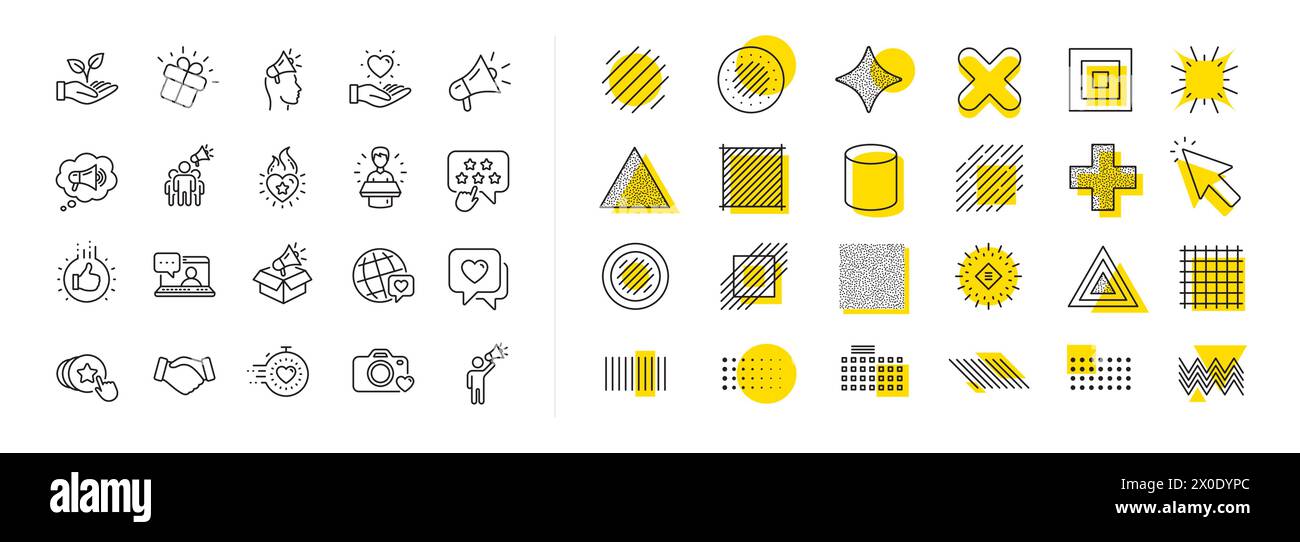 Brand ambassador line icons. Influence people, Megaphone and ...