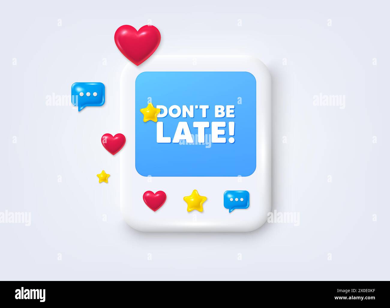 Dont be late tag. Special offer price sign. Social media post 3d frame ...
