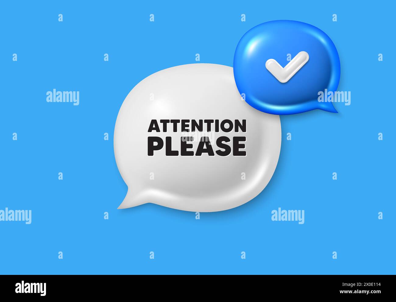 Attention please symbol. Special offer sign. Text box speech bubble 3d ...